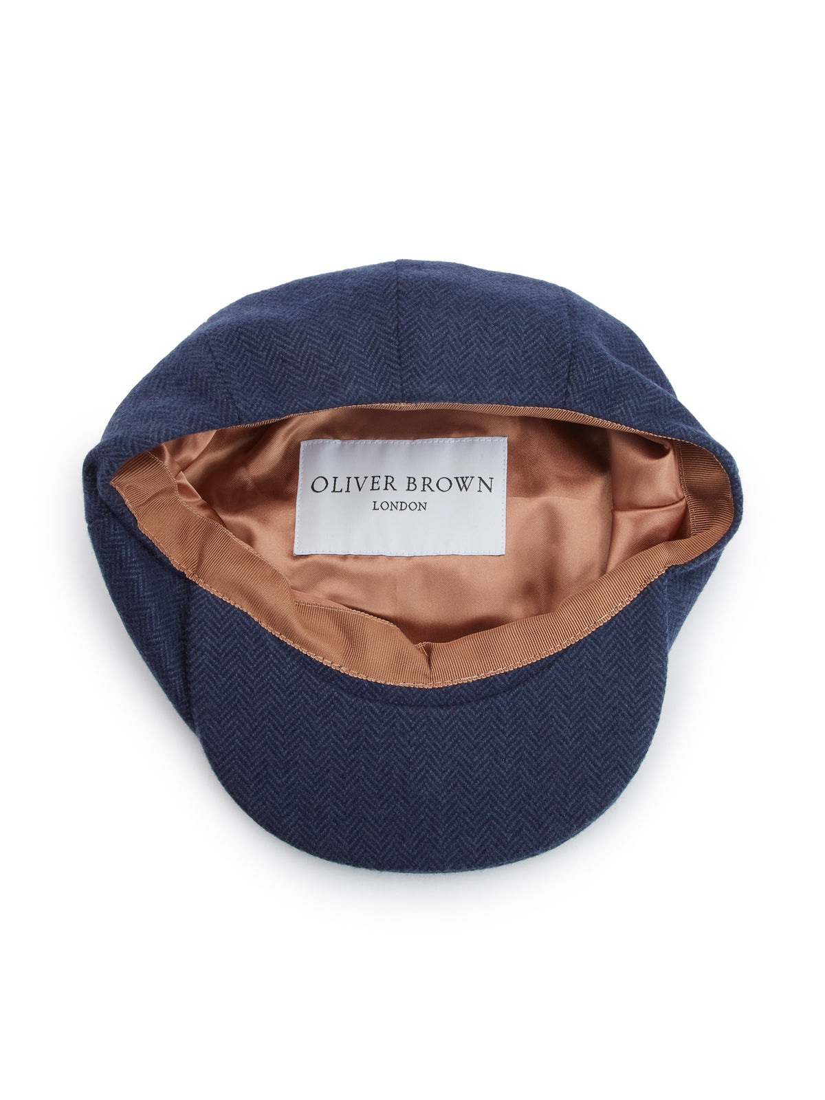 Baker Boy Cap - Cashmere Navy Herringbone | Men's Baker Boy Cap ...