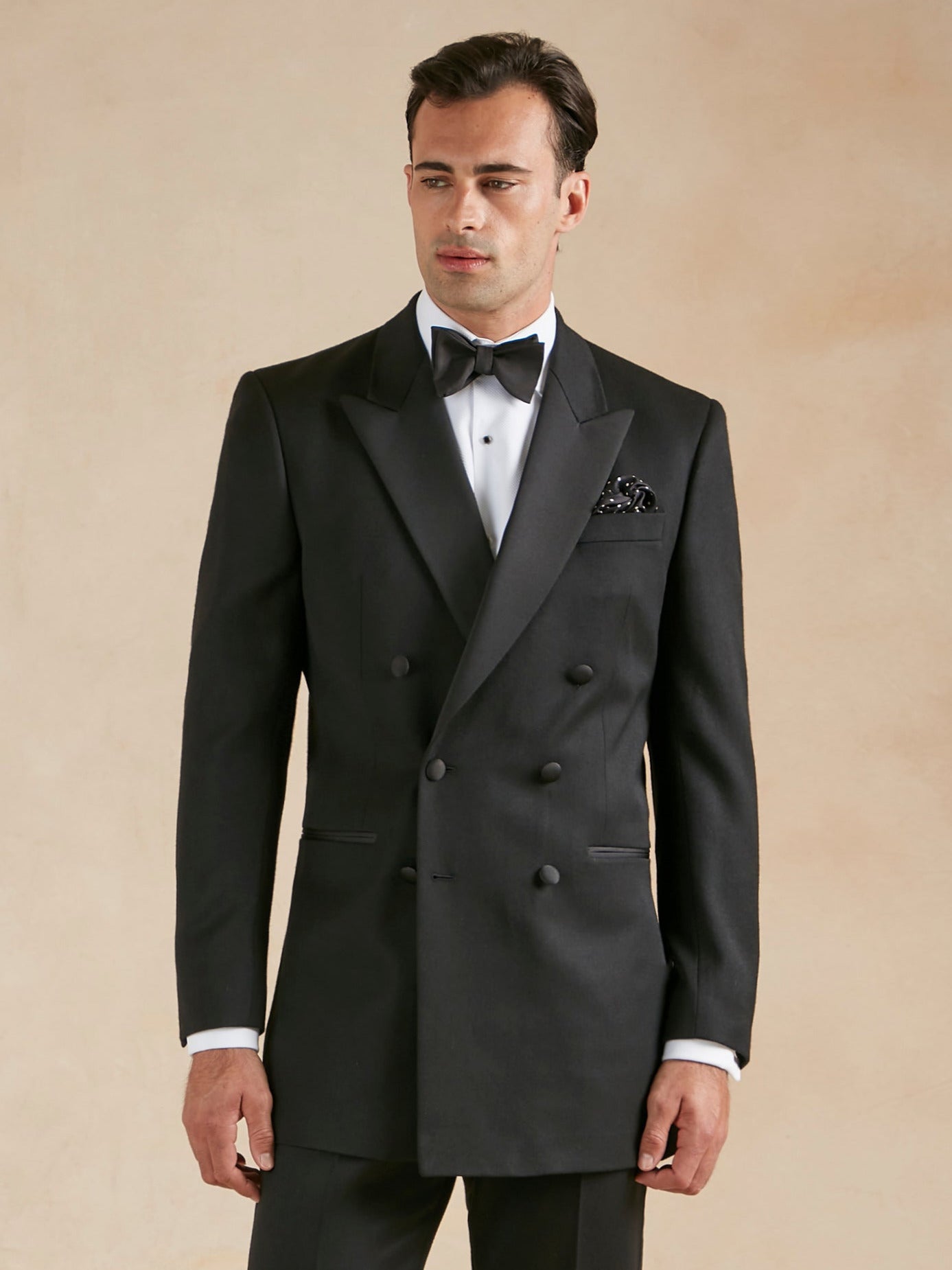Beaufort Dinner Jacket - Black Barathea | Men's Dinner Jackets | Oliver ...