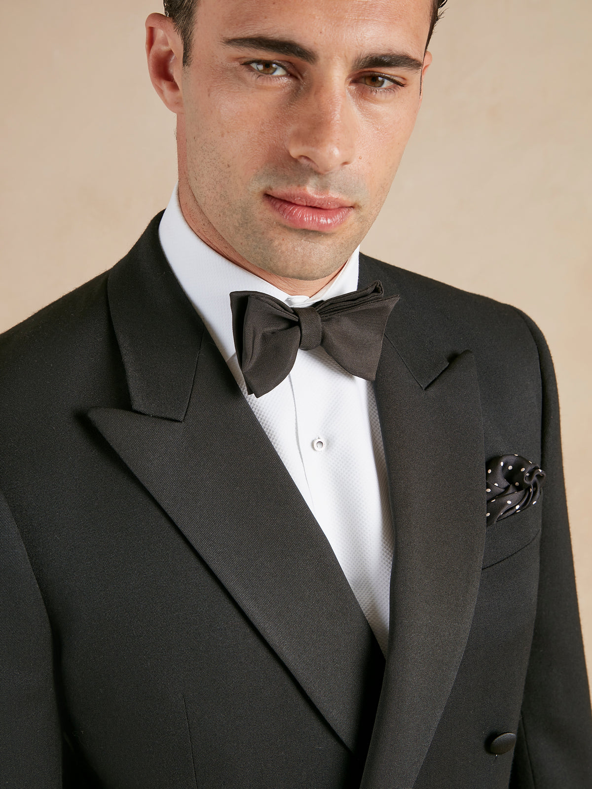 Beaufort Dinner Jacket - Black Barathea | Men's Dinner Jackets | Oliver ...