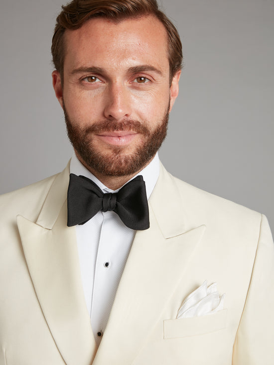 Beaufort Dinner Jacket - White Barathea | Oliver Brown, London