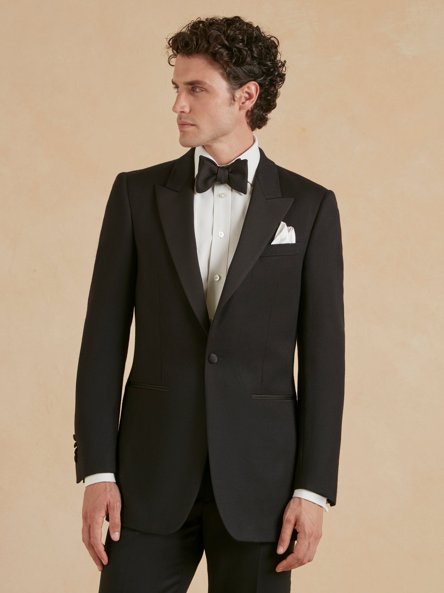 Carlyle Dinner Jacket - Black Barathea | Men's Dinner Jackets | Oliver ...