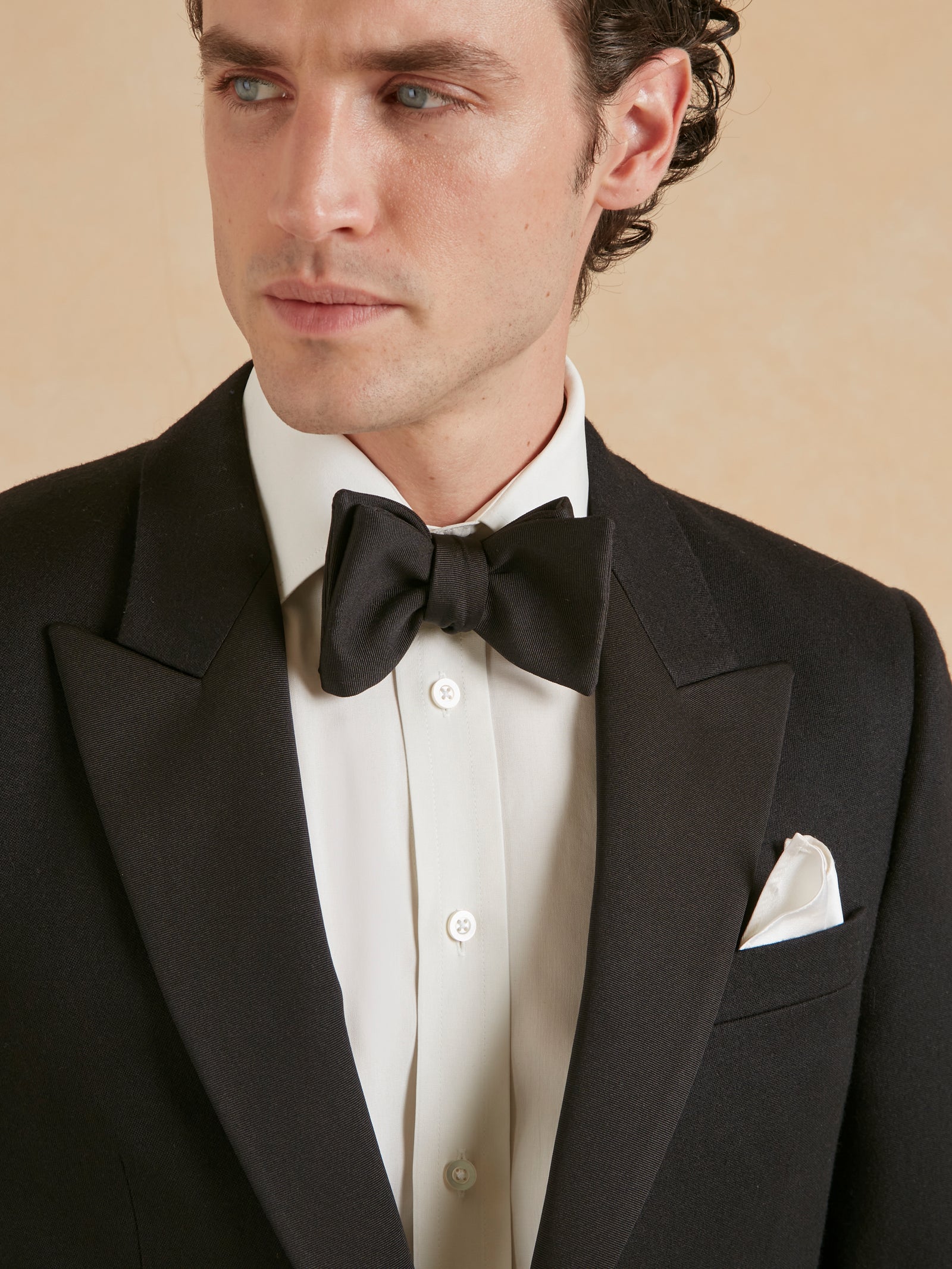 Carlyle Dinner Jacket - Black Barathea | Men's Dinner Jackets | Oliver ...