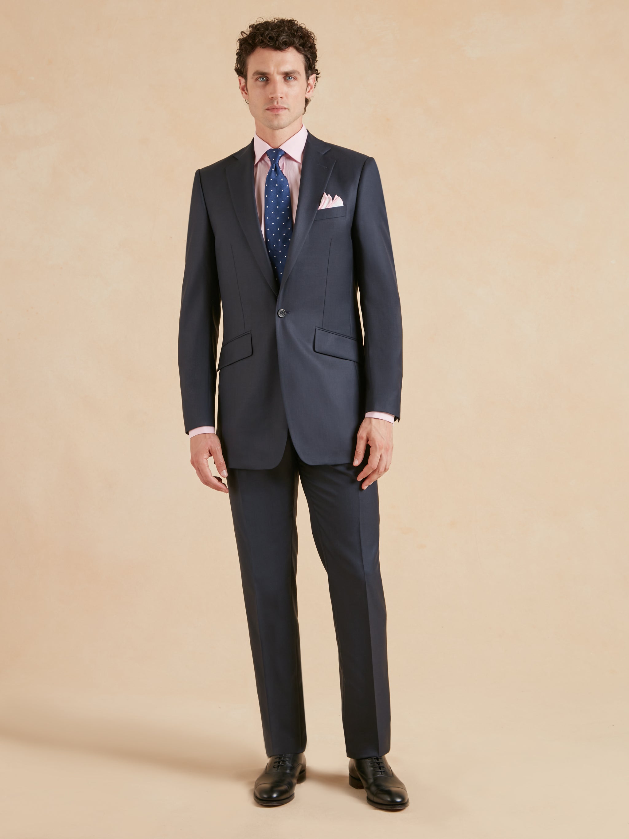 Eaton Classic Fit Suit - Navy Nailhead | Men's Business Suits | Oliver ...