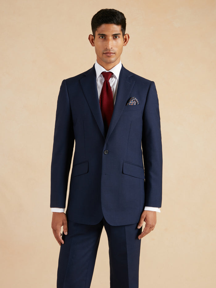 Eaton Suit - Pick and Pick Rich Blue | Men's Business Suits | Oliver ...