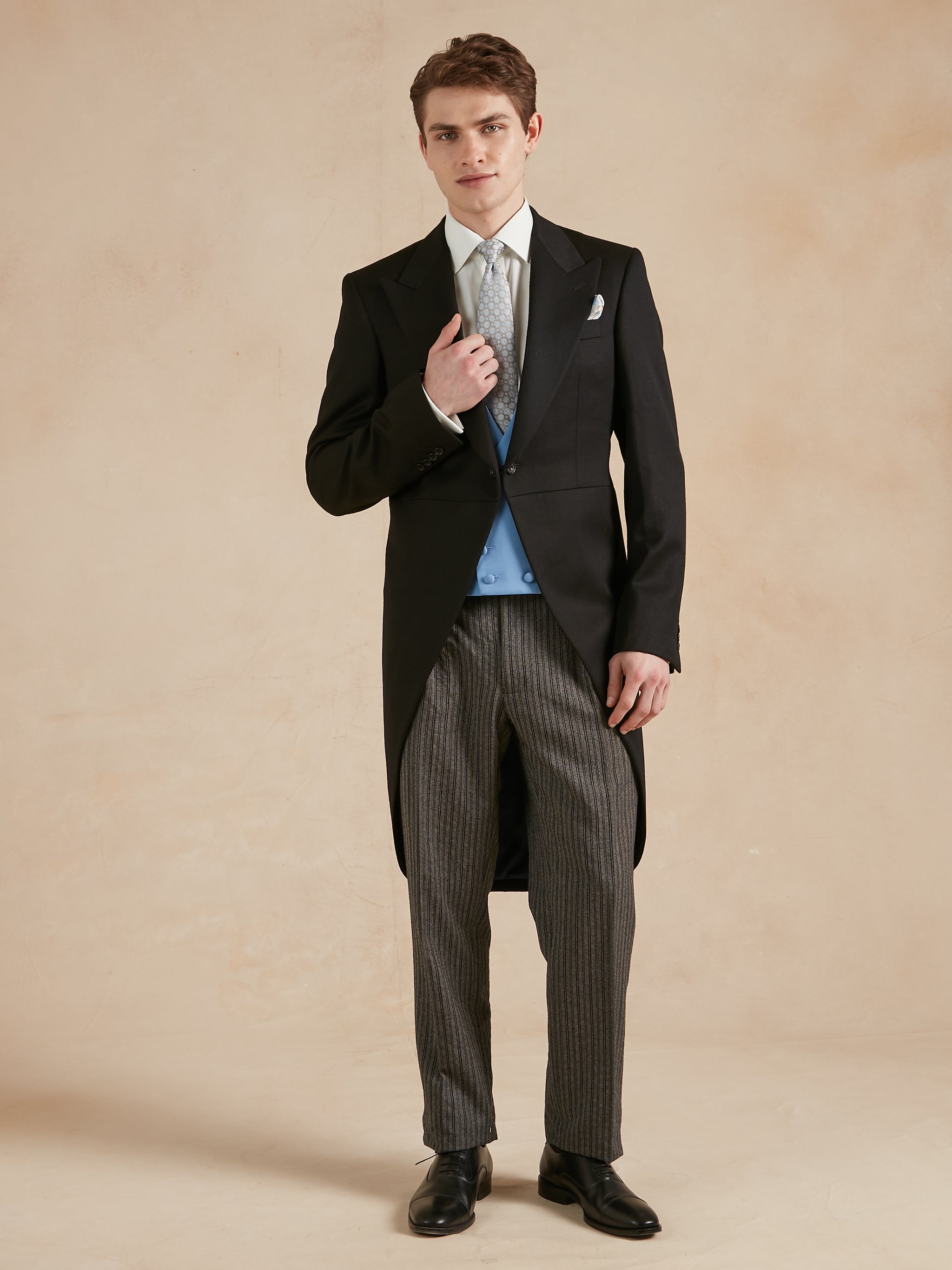 Morning Coat - Black Barathea | Men's Morning Coats | Oliver Brown, London