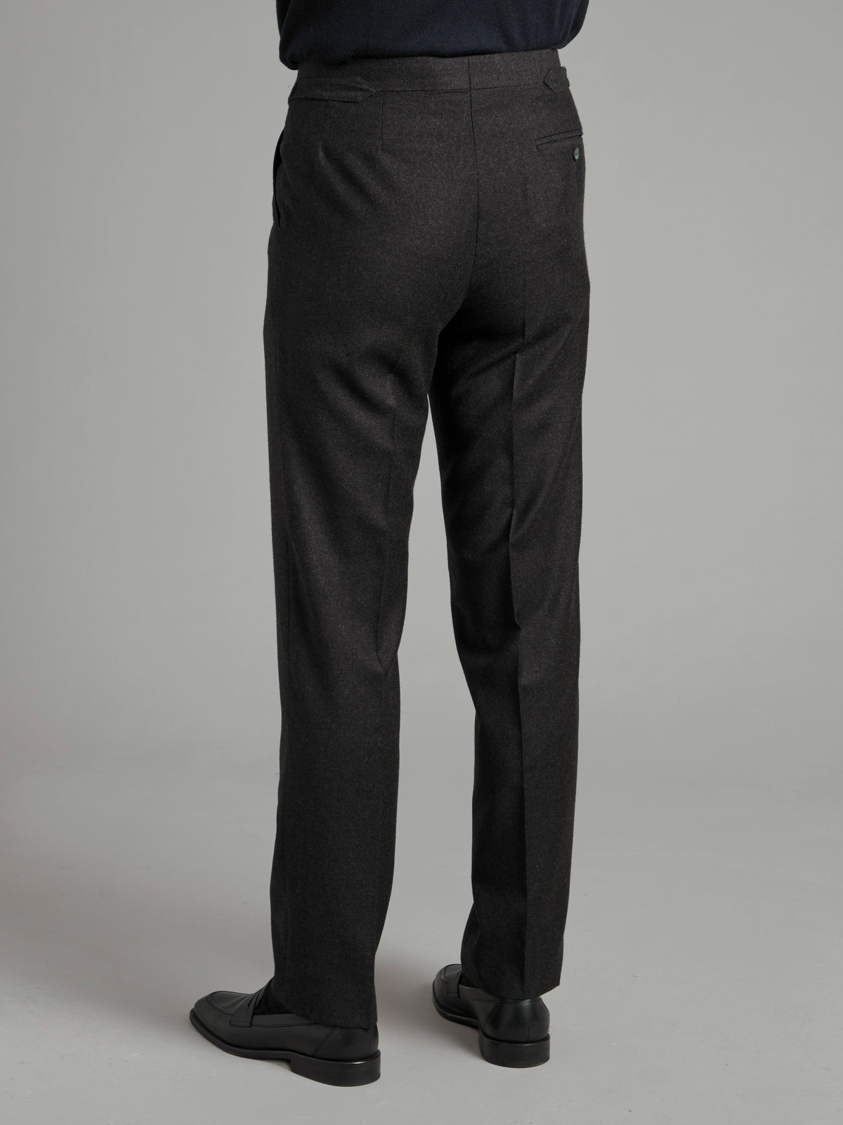 Pleated Suit Trousers - Grey Flannel | Men's Suit Trousers | Oliver ...