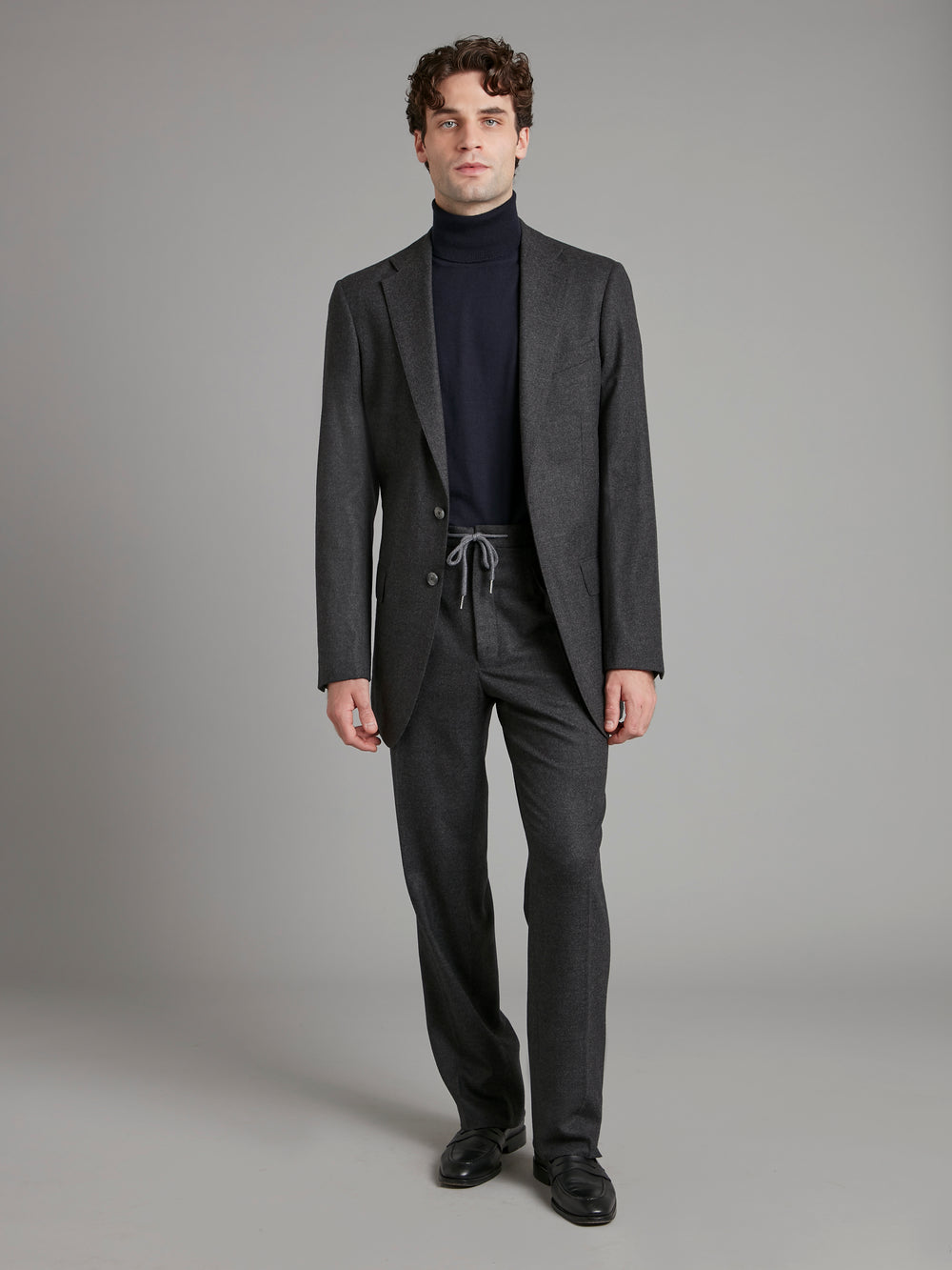 Unstructured Jacket Drago Flannel - Dark Grey | Men's Casual Jackets ...