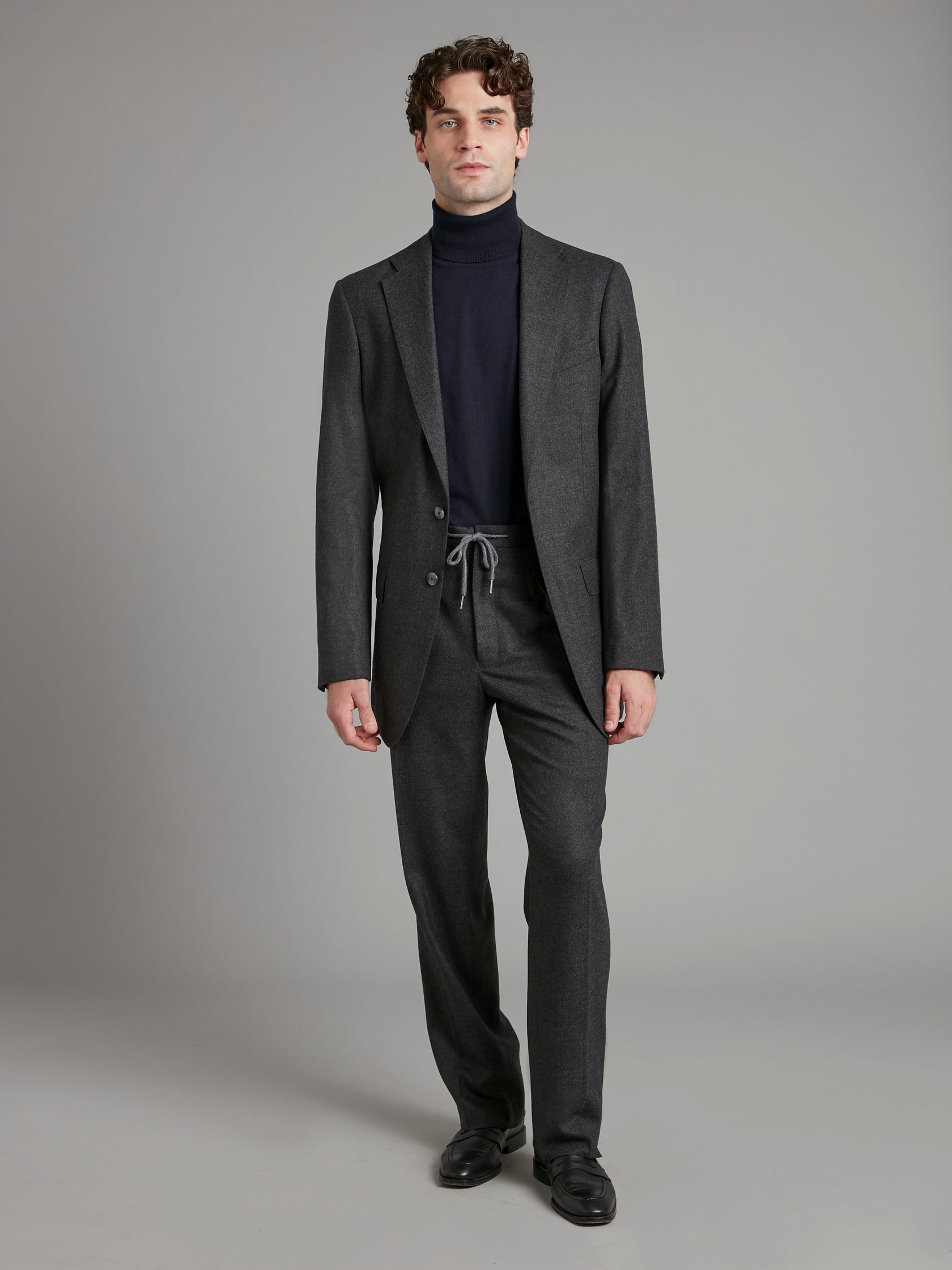 Unstructured Jacket Drago Flannel - Dark Grey | Men's Jackets | Oliver ...