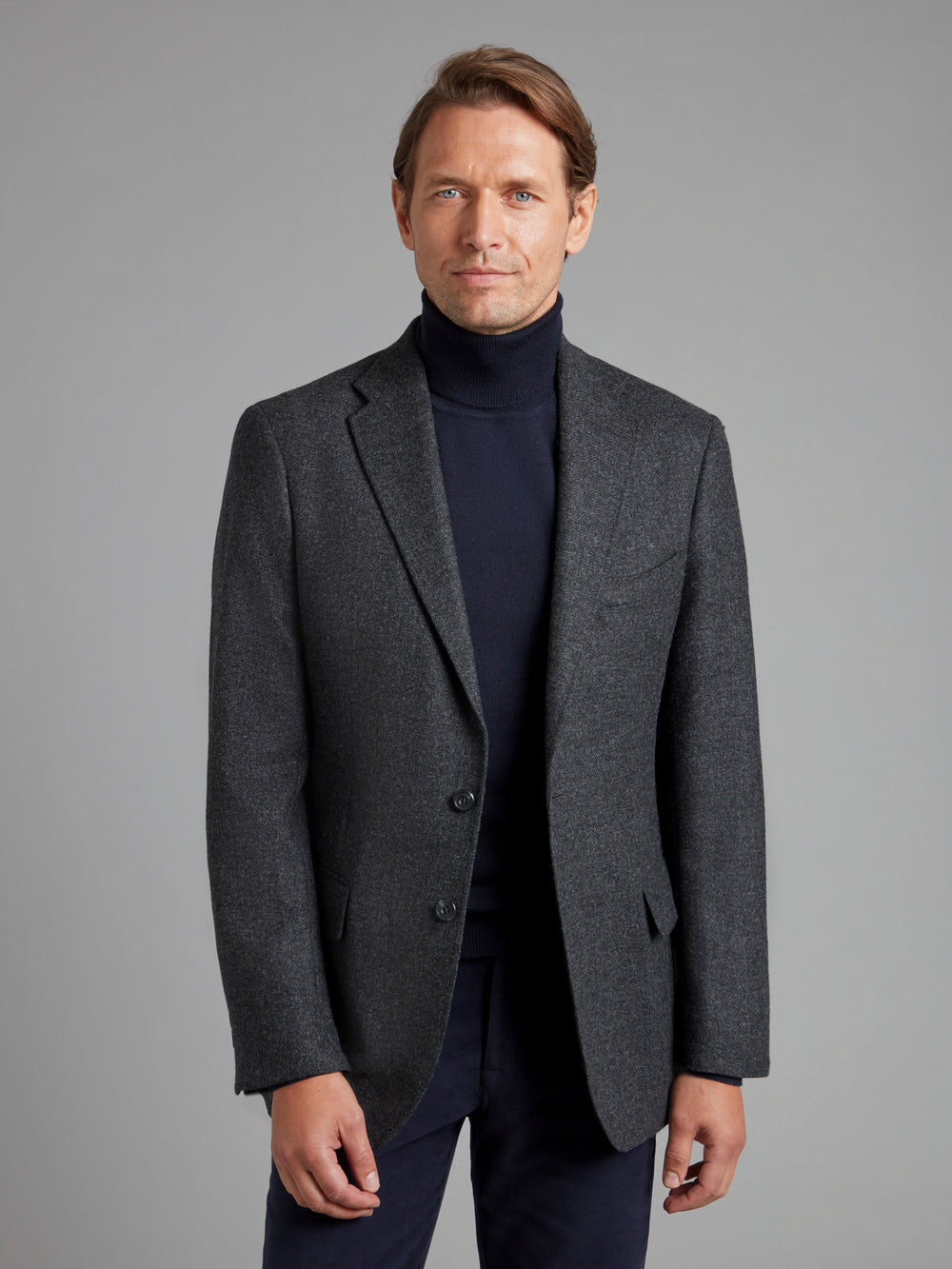 Unstructured Wool Jacket - Charcoal | Men's Casual Jackets | Oliver ...