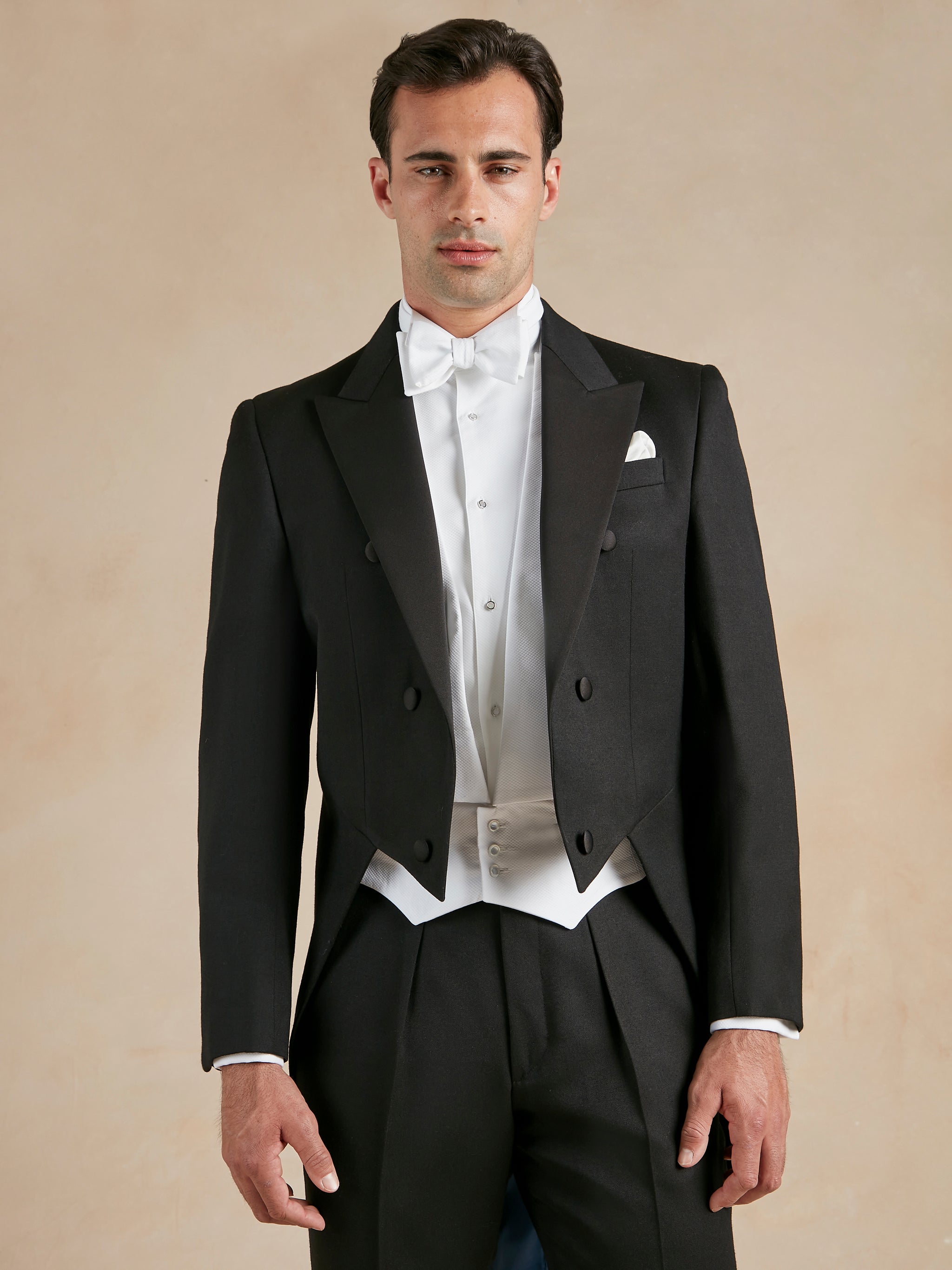 White Tie Evening Tails - Black | Men's Evening Tails | Oliver Brown ...