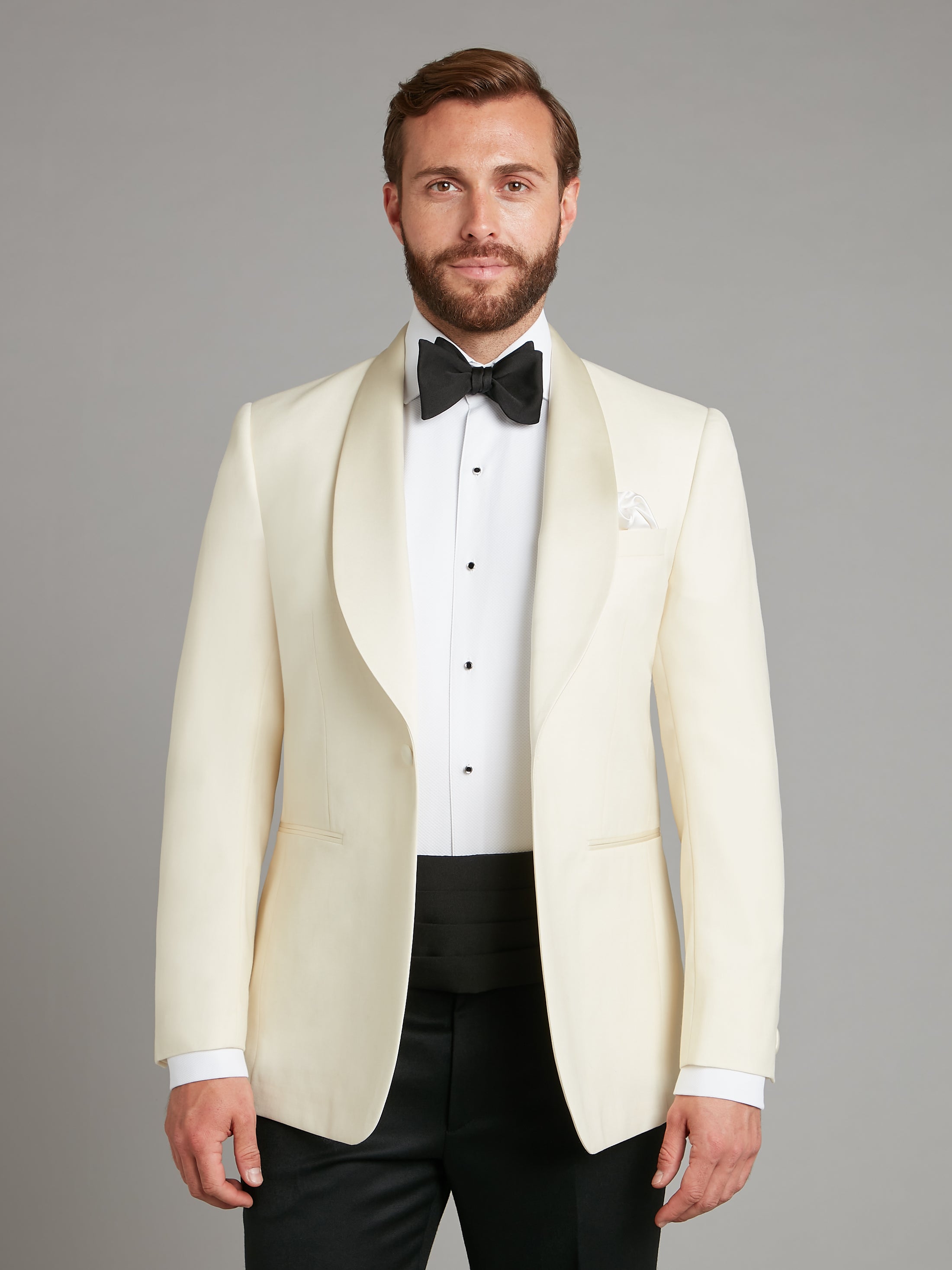 Whittaker Dinner Jacket - White Barathea | Men's Dinner Jackets ...
