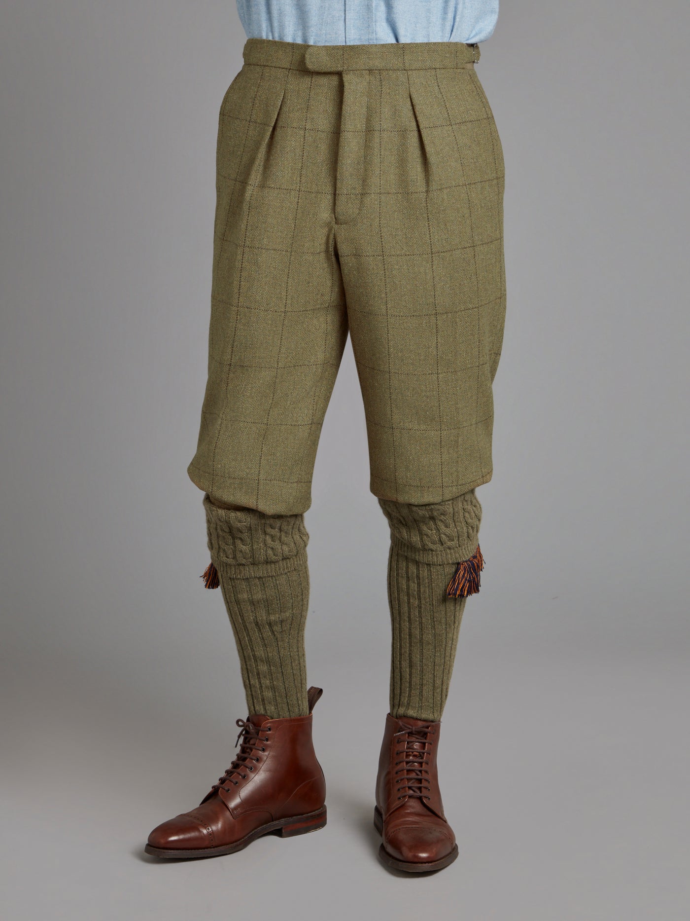 Breeks - Moss Windowpane Tweed | Men's Breeks | Oliver Brown, London