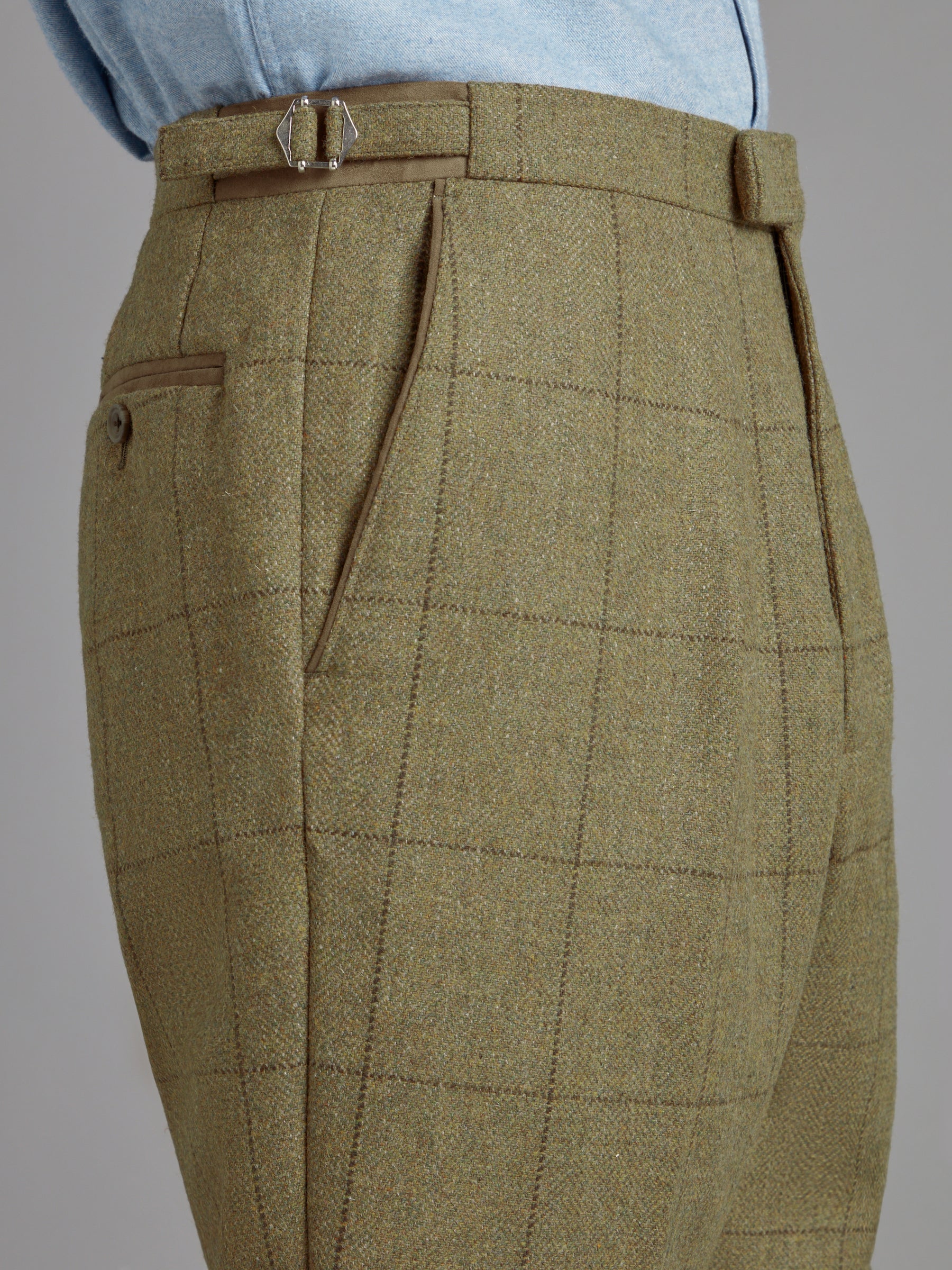 Breeks - Moss Windowpane Tweed | Men's Breeks | Oliver Brown, London