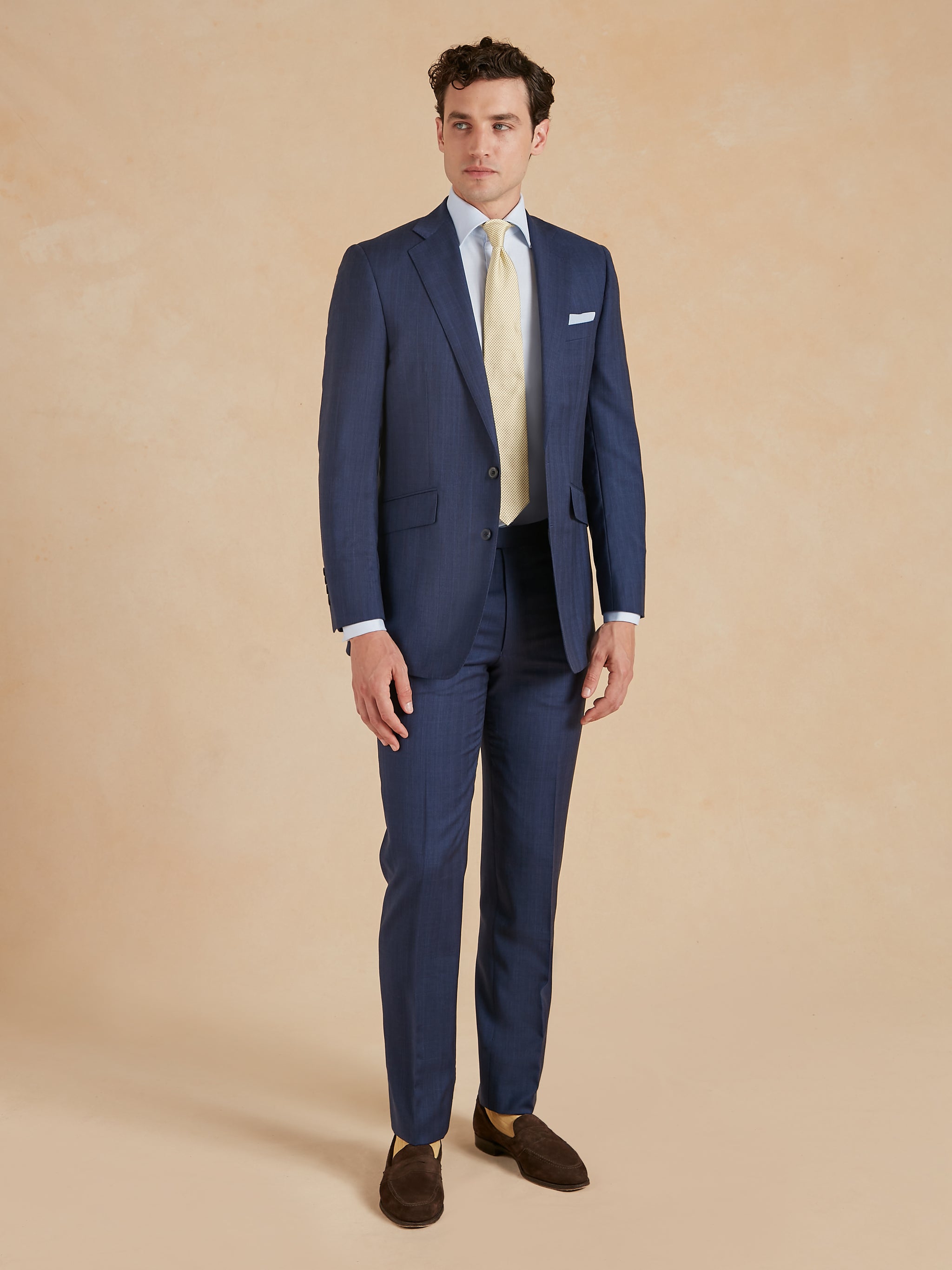 Eaton Classic Fit Suit - Navy Soft Check | Men's Business Suits ...