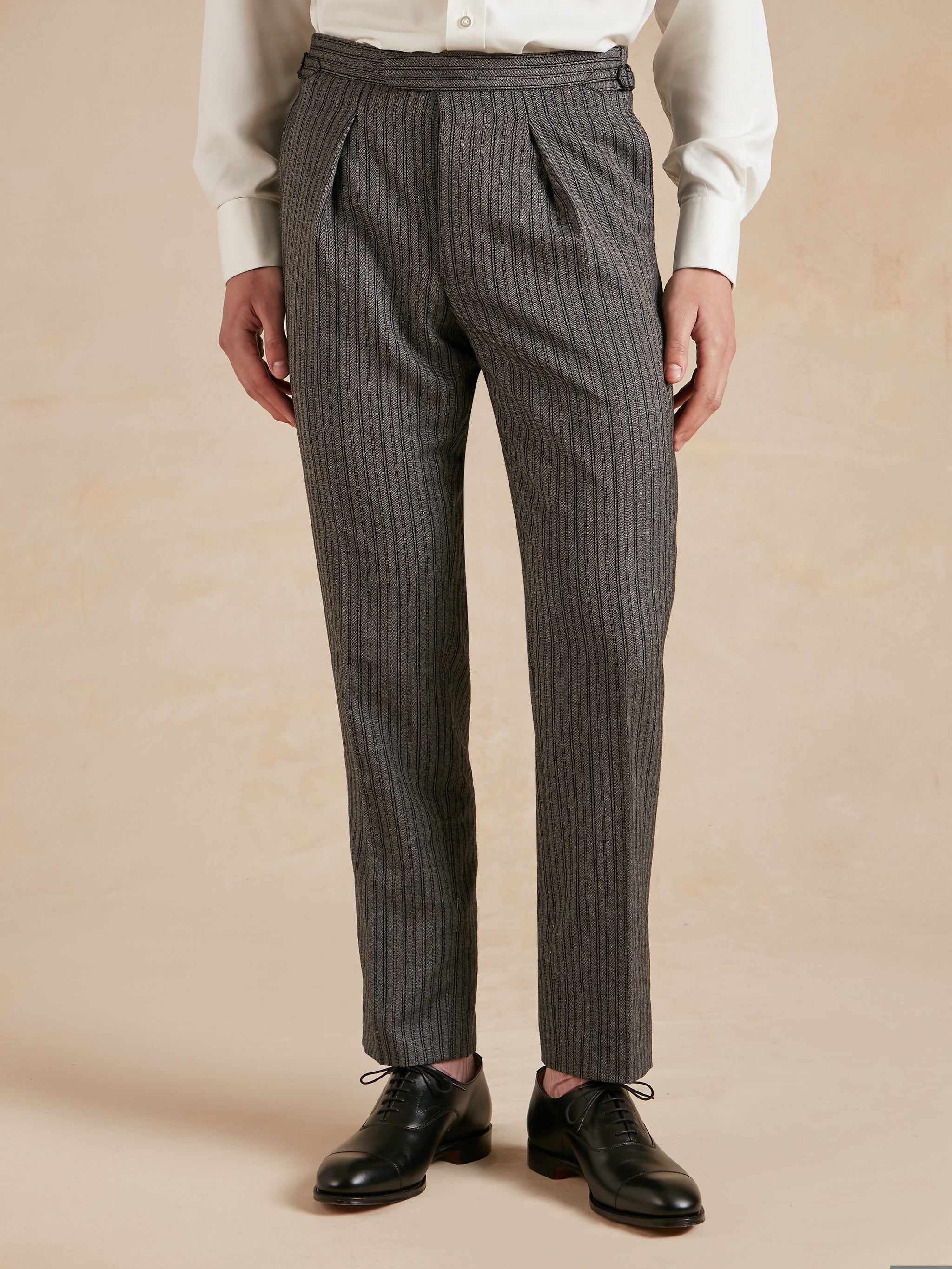 Fishtail Back Morning Trousers - Classic Stripe | Men's Morning ...