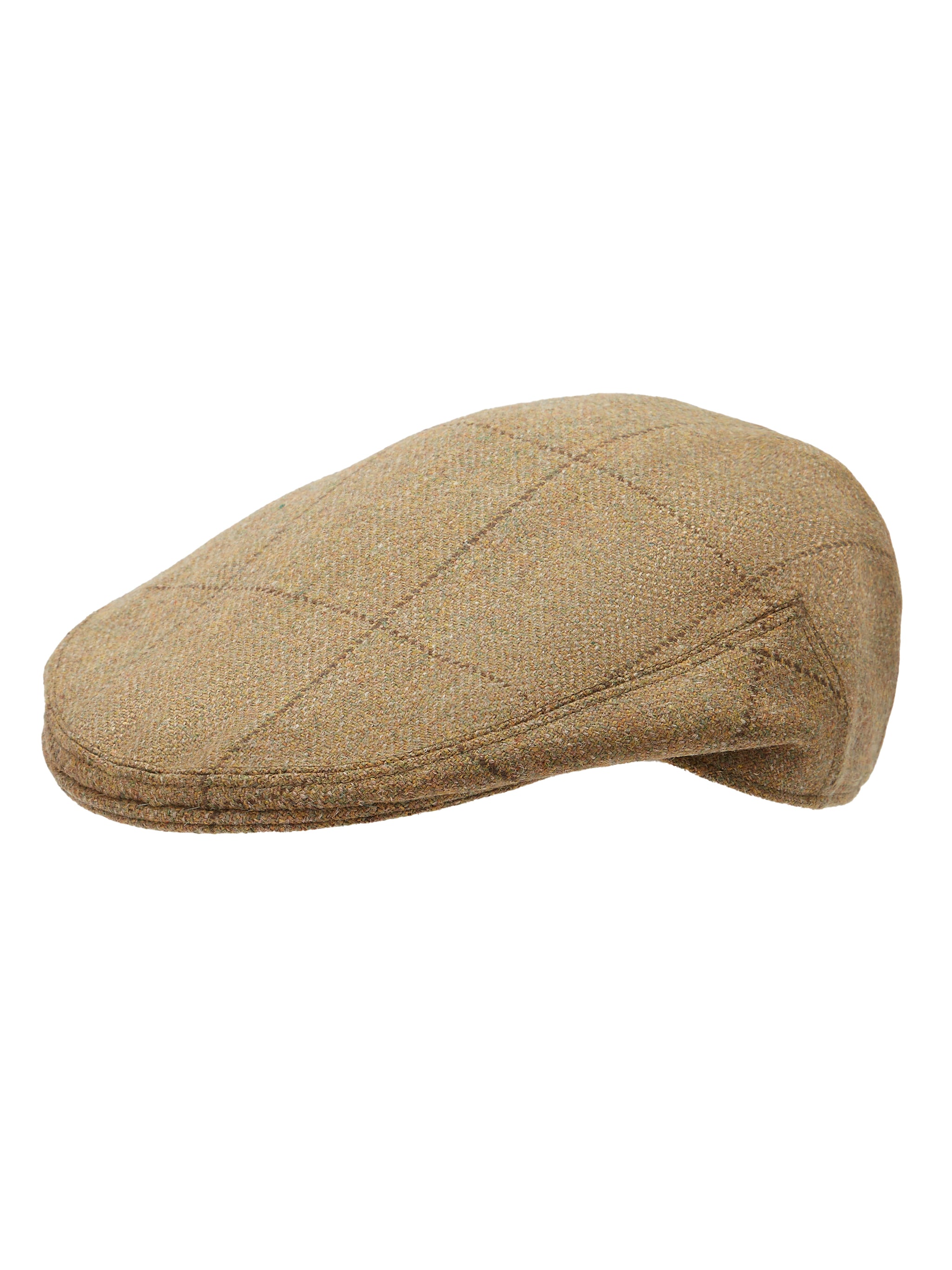 Garforth Cap - Moss Windowpane Tweed | Men's Cap | Oliver Brown, London