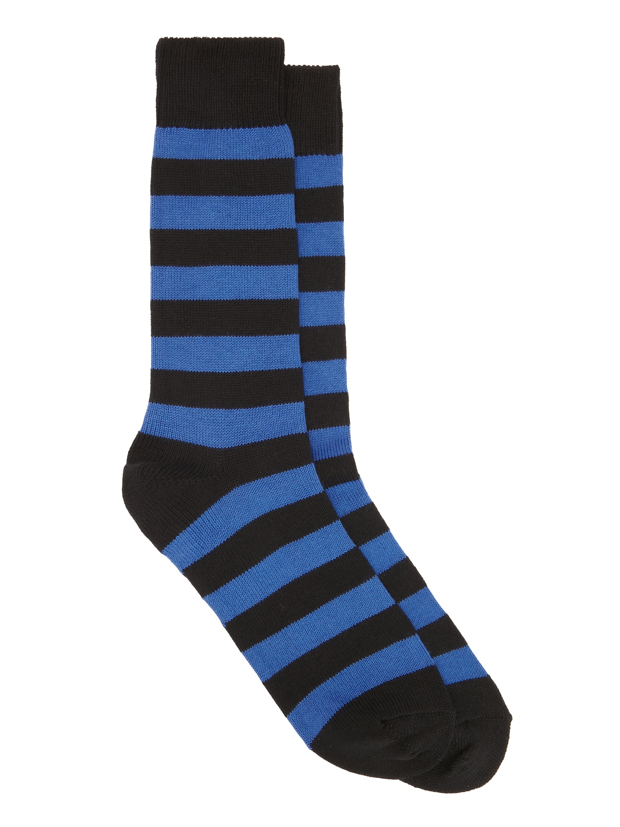Hoop Socks - Black/Royal | Men's Socks | Oliver Brown, London