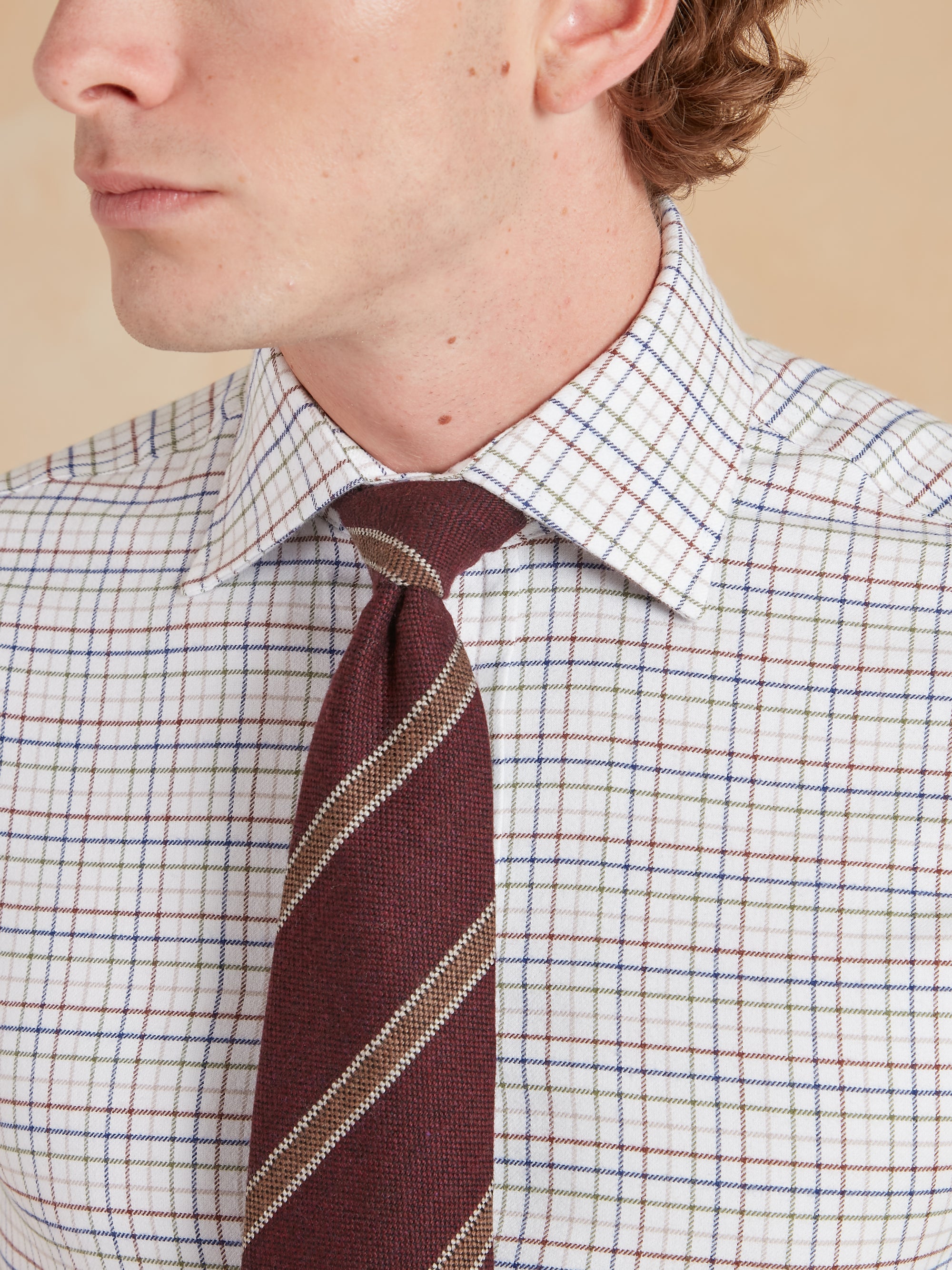 Tattersall Shirt - Woodland Check | Men's Casual Shirts | Oliver Brown ...
