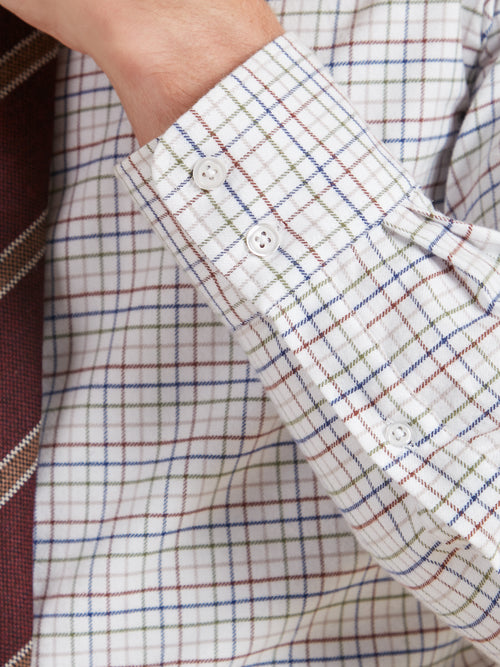Tattersall Shirt - Woodland Check | Men's Casual Shirts | Oliver Brown ...
