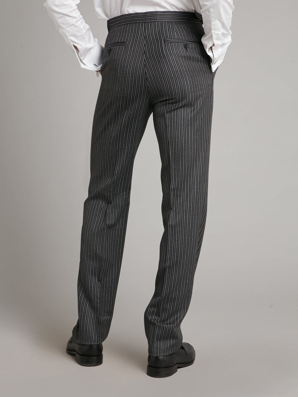 Pleated Luxury Morning Trousers - Black, Grey | Men's Morning Trousers ...