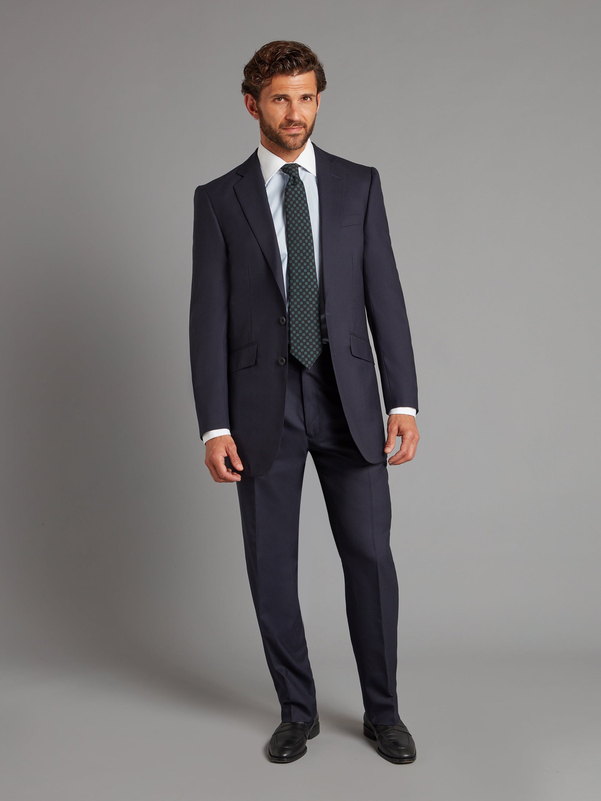 Lightweight Eaton Suit - Plain Navy | Men's Lightweight Suits | Oliver ...