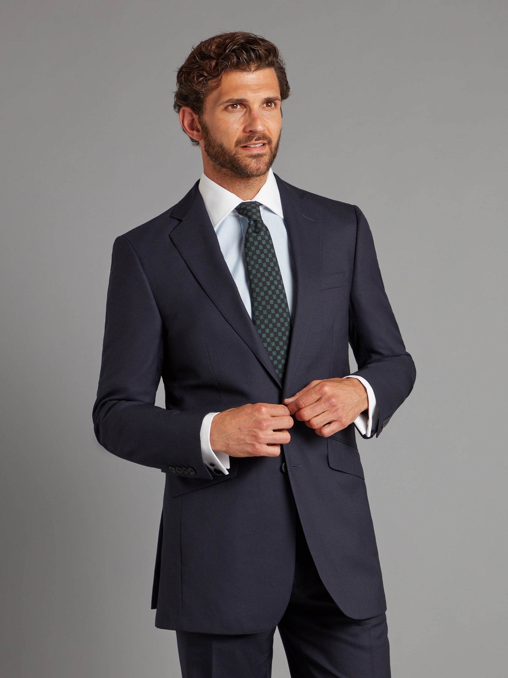 Lightweight Eaton Suit - Plain Navy | Men's Lightweight Suits | Oliver ...