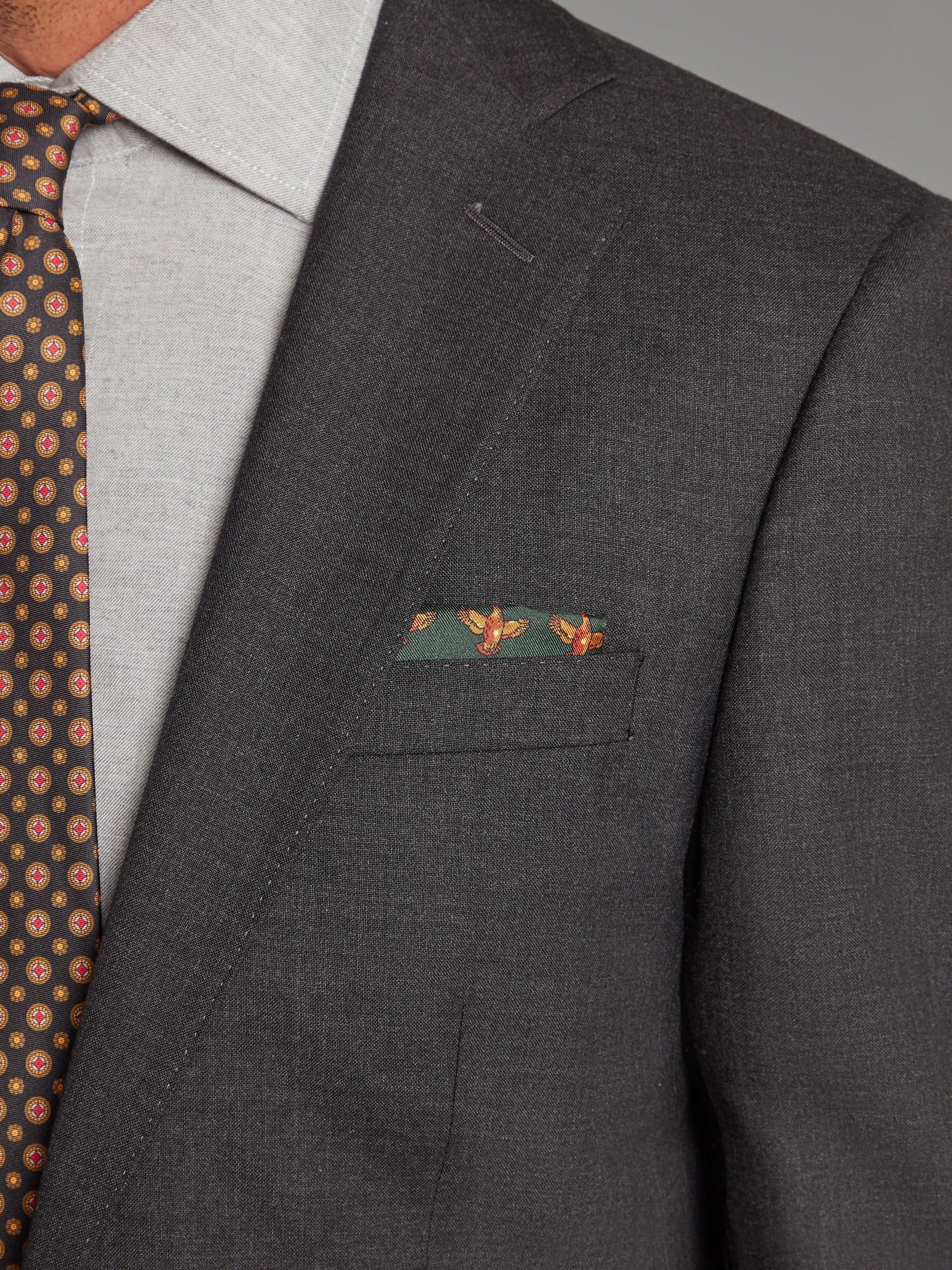 Eaton Classic Fit Suit - Grey Plain Weave Lightweight Wool | Men's ...