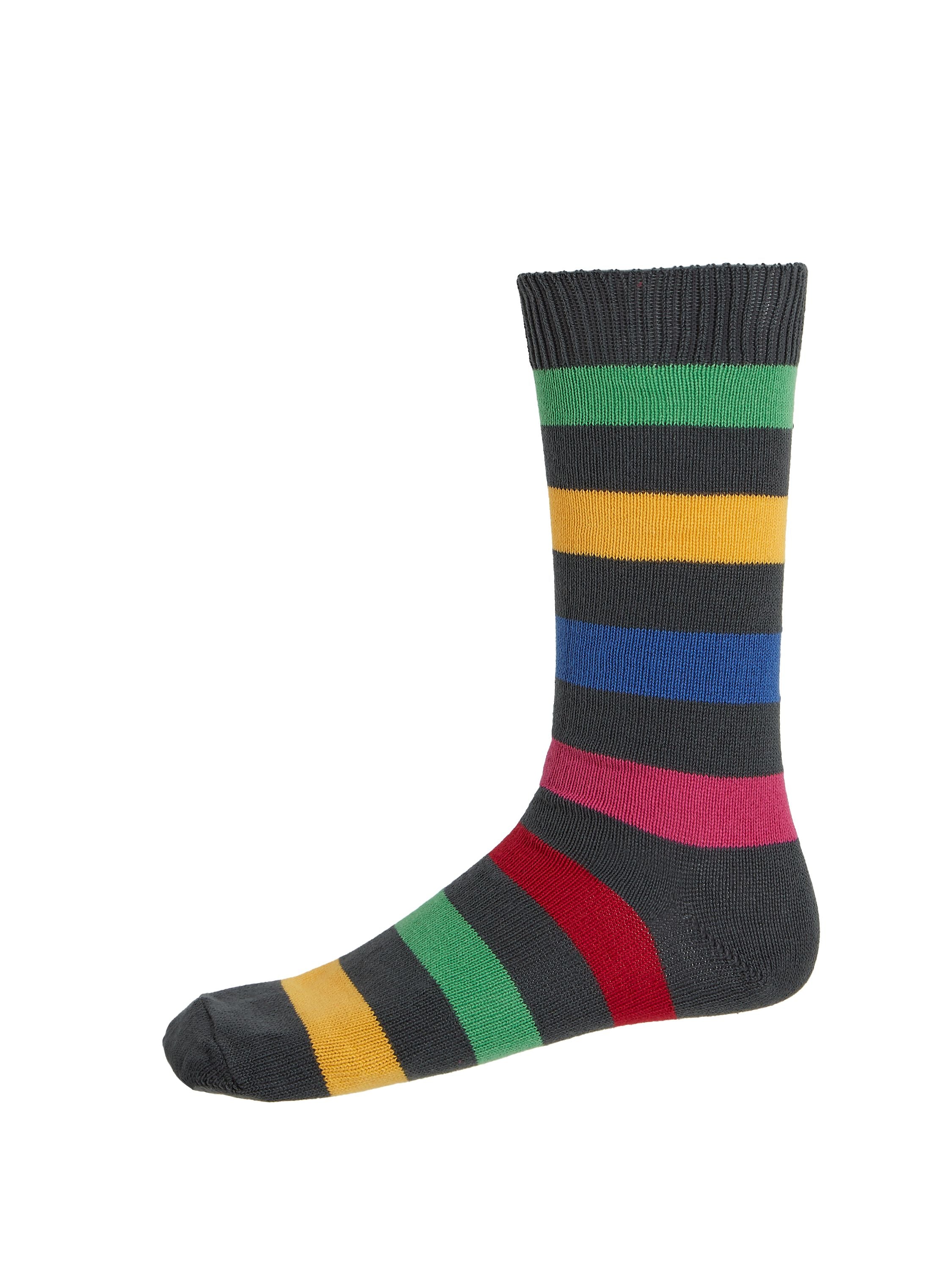 Multi Stripe Hoop Socks Black – Oliver Brown