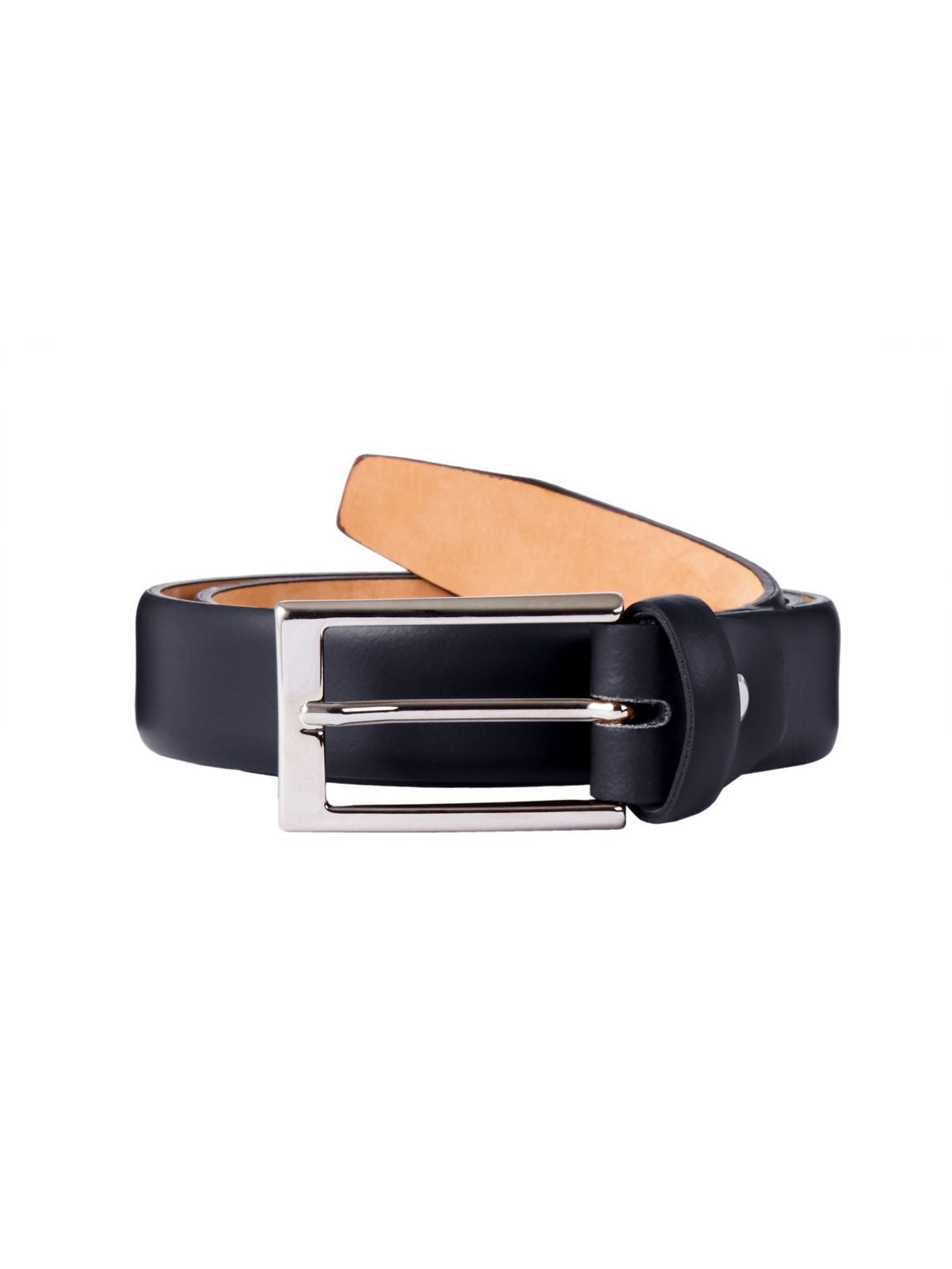 Plain Suit Belt - Black | Men's Belts | Oliver Brown, London