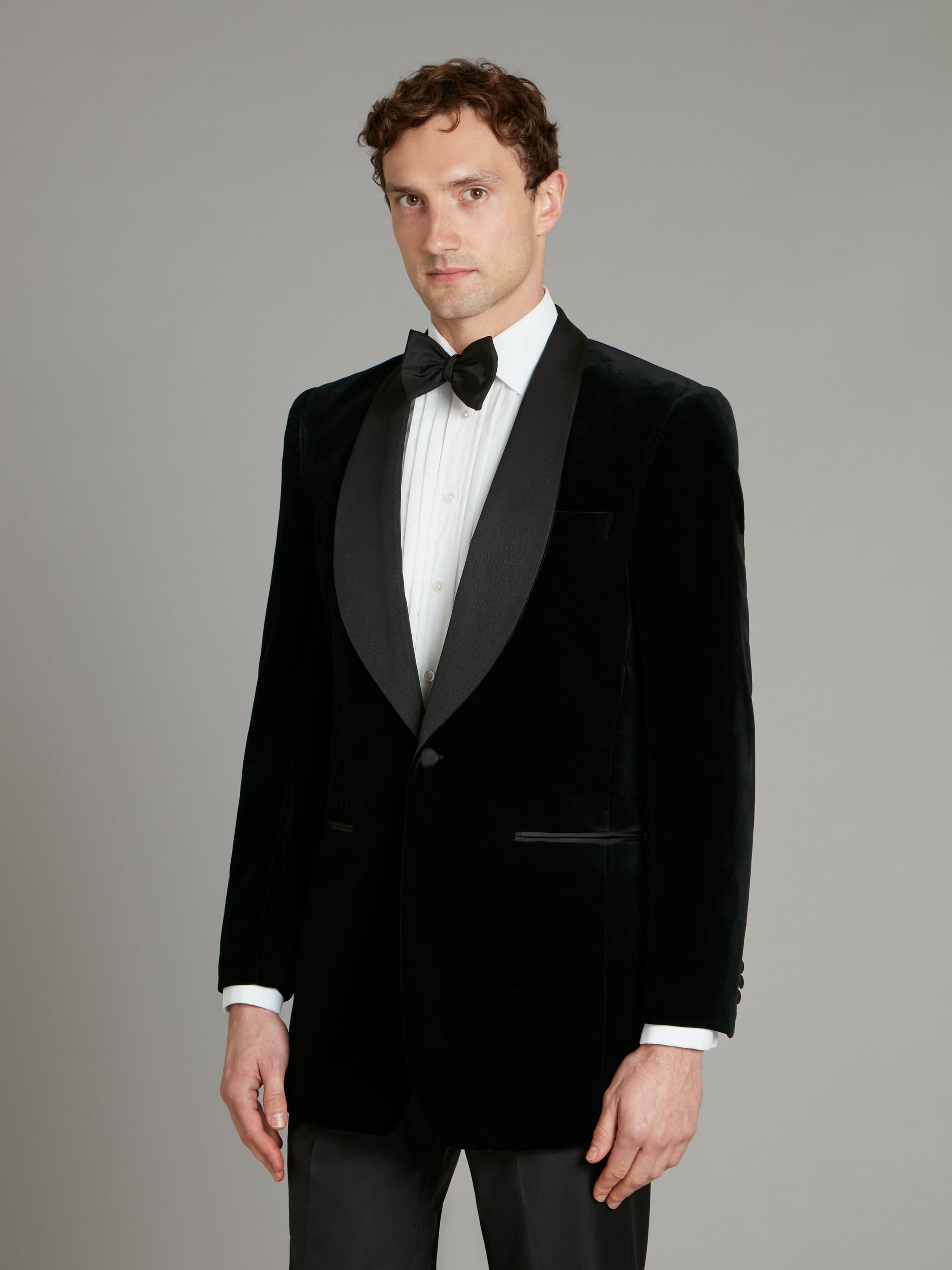 Whittaker Smoking Jacket - Black Velvet | Men's Smoking Jackets ...