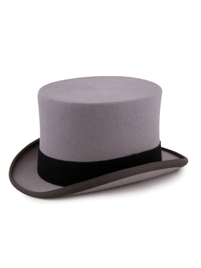 Wool Felt Top Hat - Grey | Wool Top Hats | Oliver Brown, London